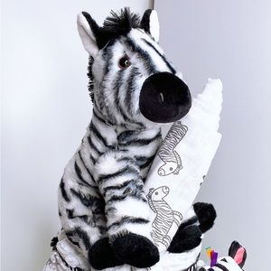 Handmade | Accessories | Zebra Diaper Cake Safari Diaper Cake | Poshmark